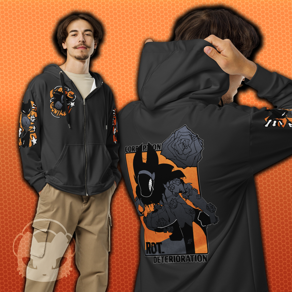 Sketchy Corruption Zip-Up Hoodie – Blue Screen Apparel