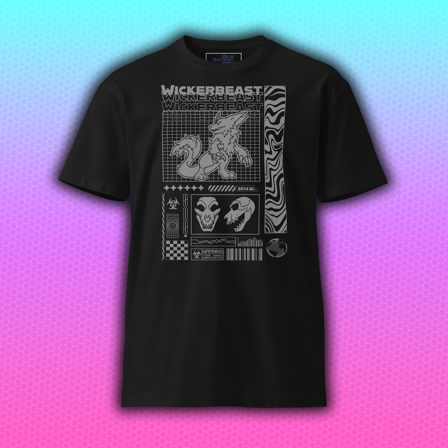 Wicker Cave "Wickerbeast" Logo Tee – Blue Screen Apparel