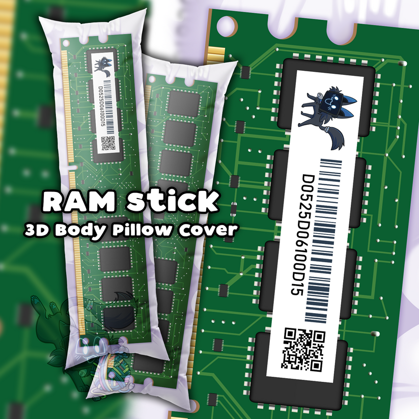 RAM Stick Dakimakura – Blue Screen Apparel
