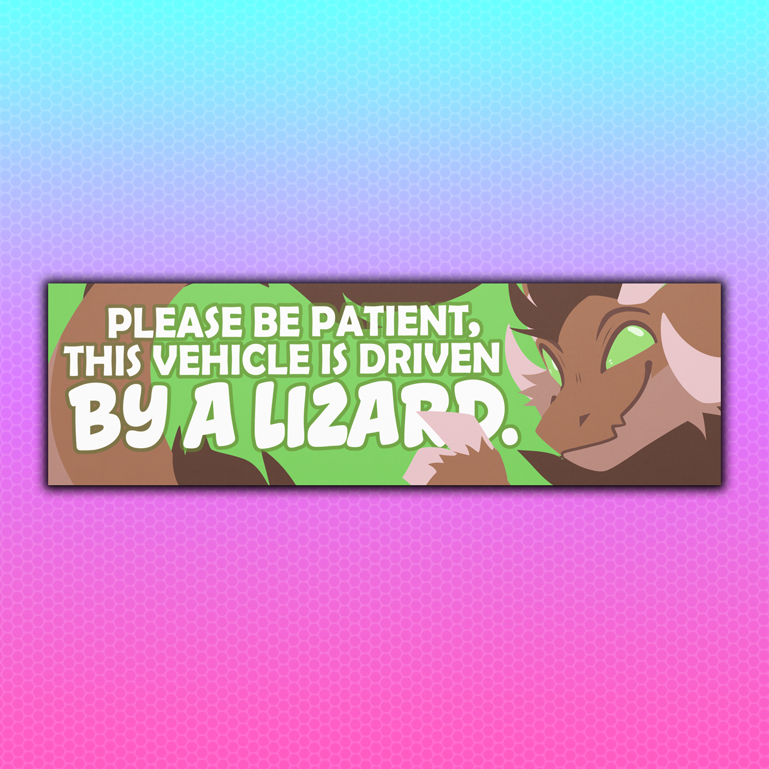 Wicker Cave "Wickerbeast Driving" Car Magnet – Blue Screen Apparel